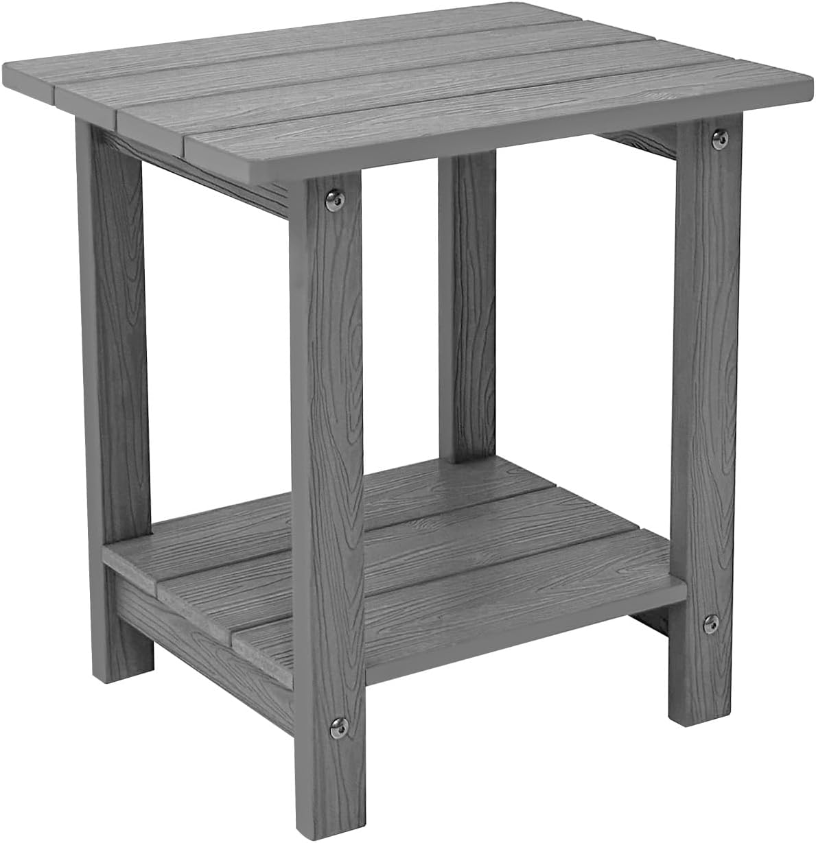 Amazon.com: juserox Outdoor Side Table, Weather Resistant Double Small ...