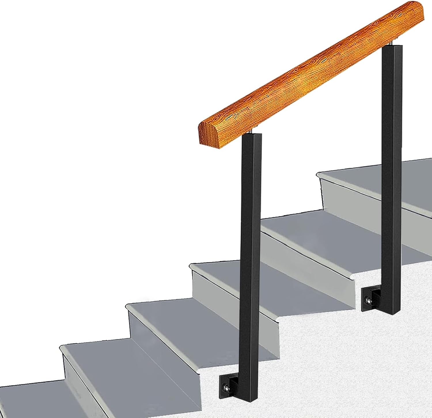 Side Mount Hand railings for Outdoor Steps Stairs Railing ...