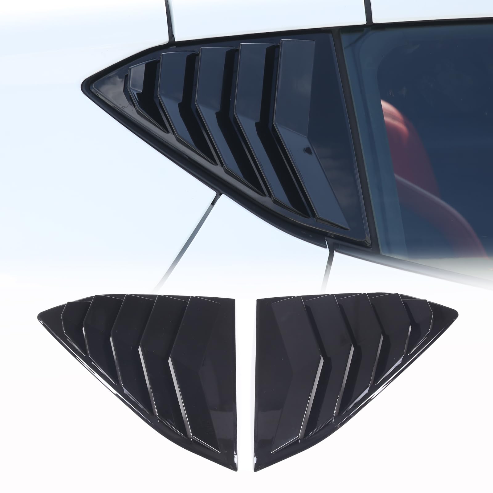 Amazon.com: Rear Side Window Louver Cover Compatible with Corvette C8 ...