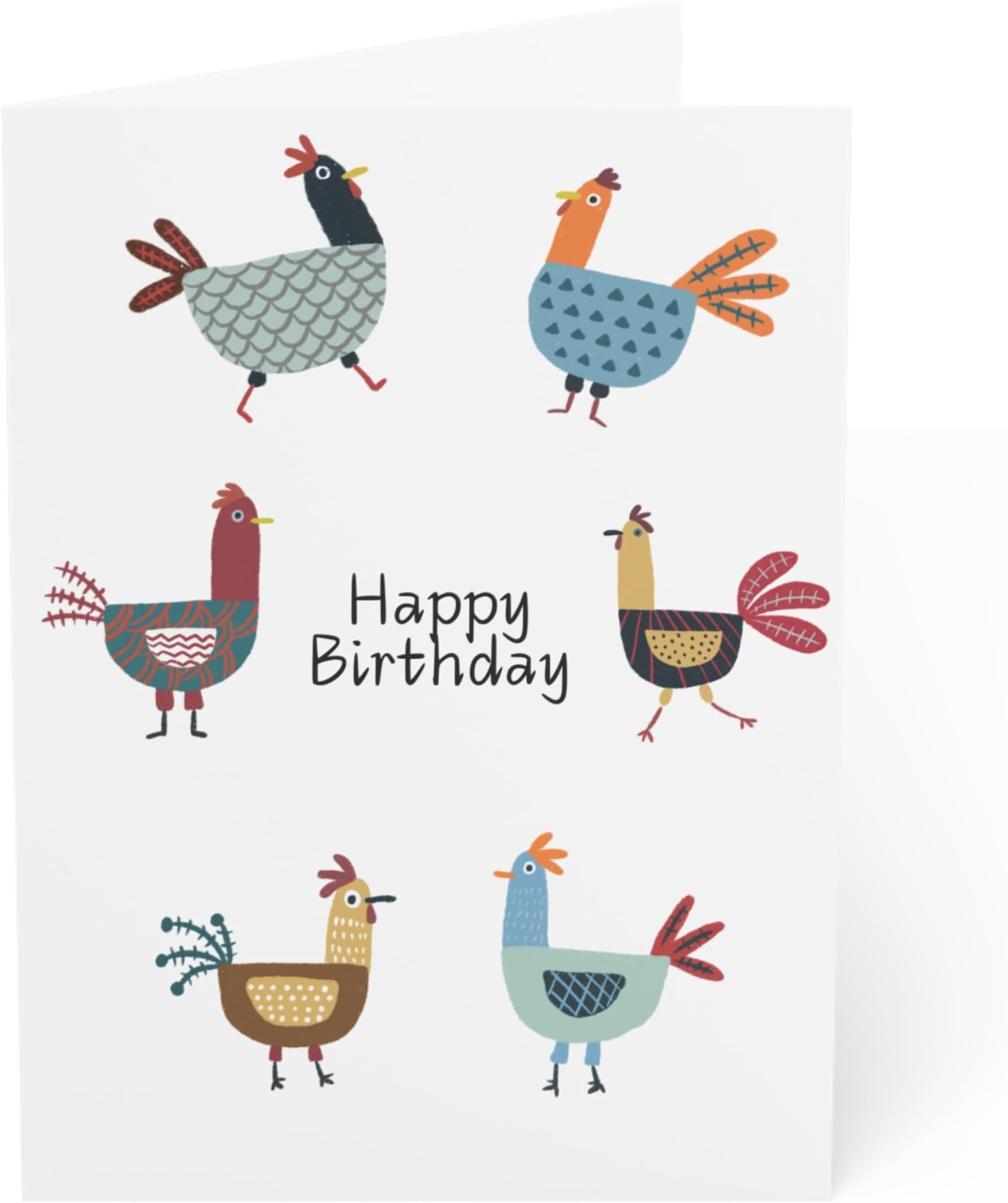 Amazon.com : J&J'S TOYSCAPE Chicken Birthday Card, Cute Chicken ...
