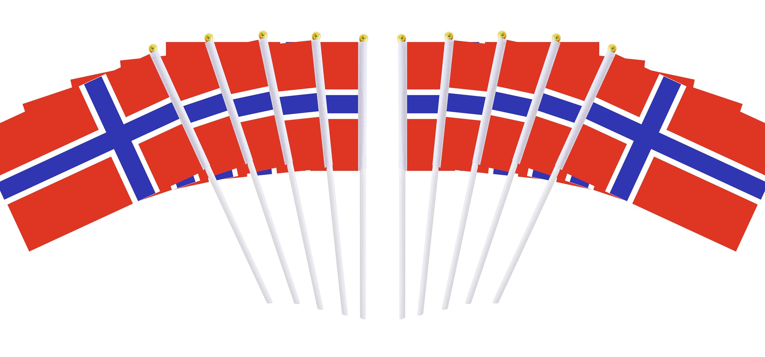 Amazon.com : 10 Pack Norway Norwegian Flags on Stick 5x8 Inch,Patriotic ...