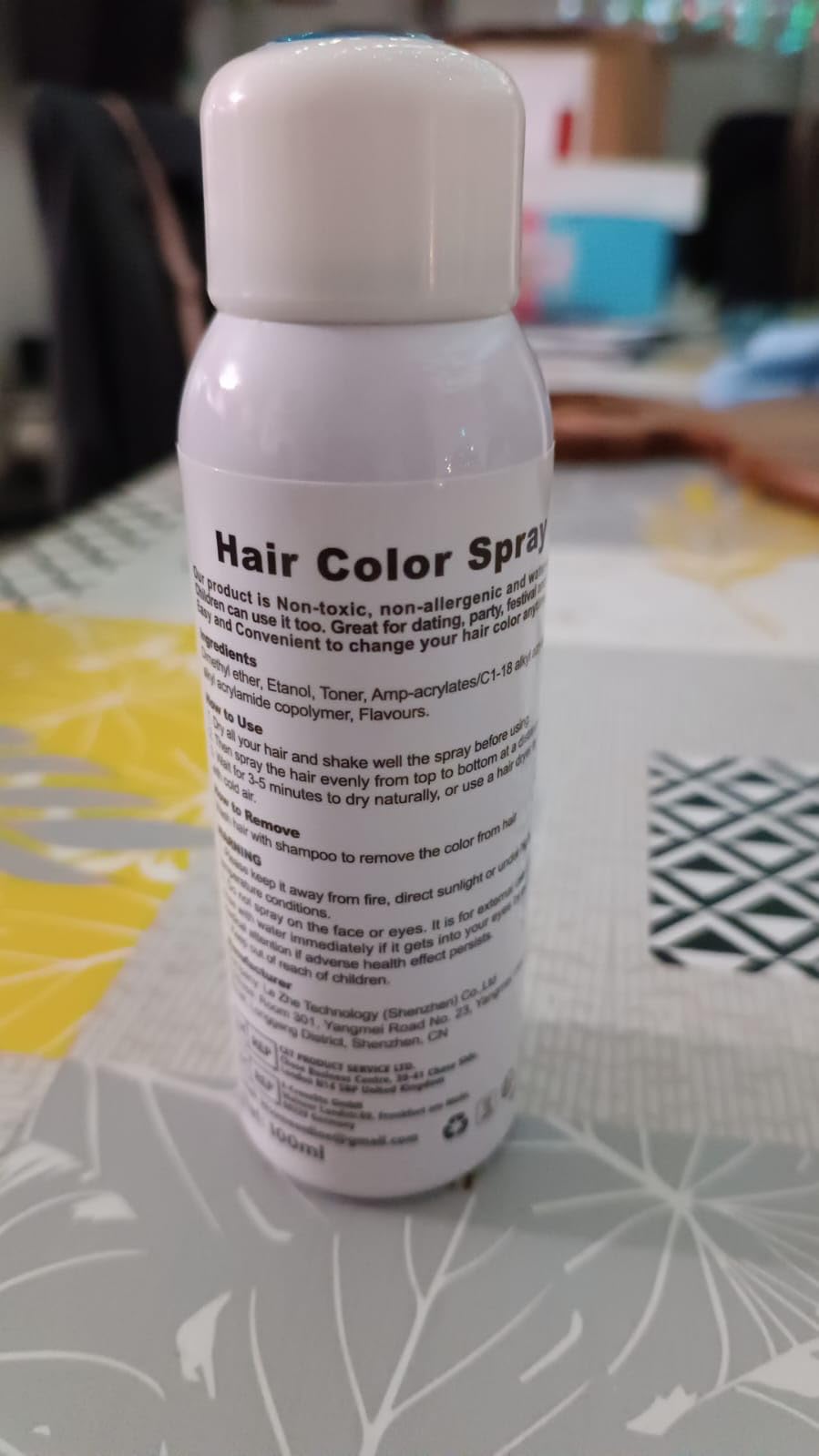 Bleu Spray Colorant Capillaire, Coloration Temporaire En Spray ...