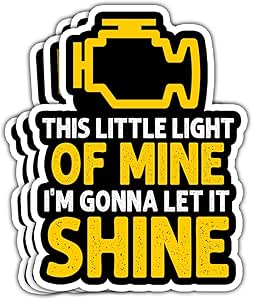Amazon.com: MAIANEY (3 Pcs) Funny Check Engine Light Sticker This ...