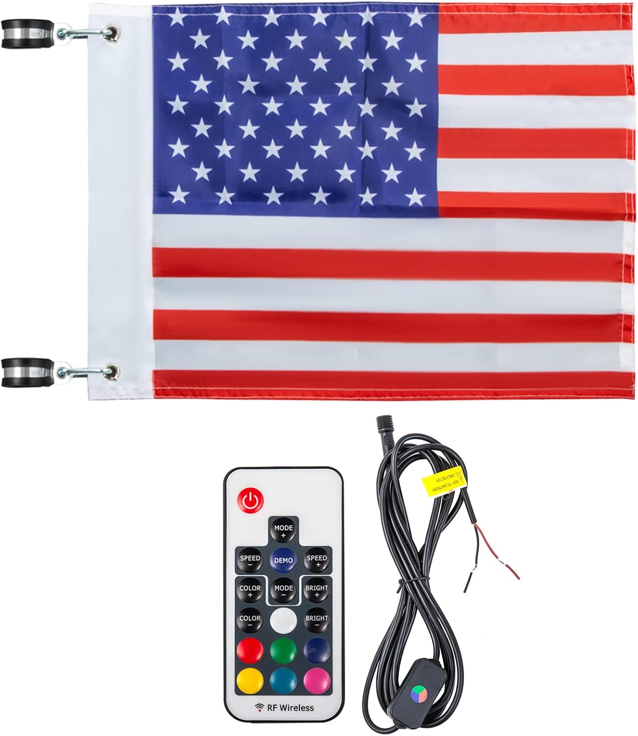 VEVOR 1 látigo LED de 3 pies con luz RGB para UTV ATV 20 colores, 5 ...