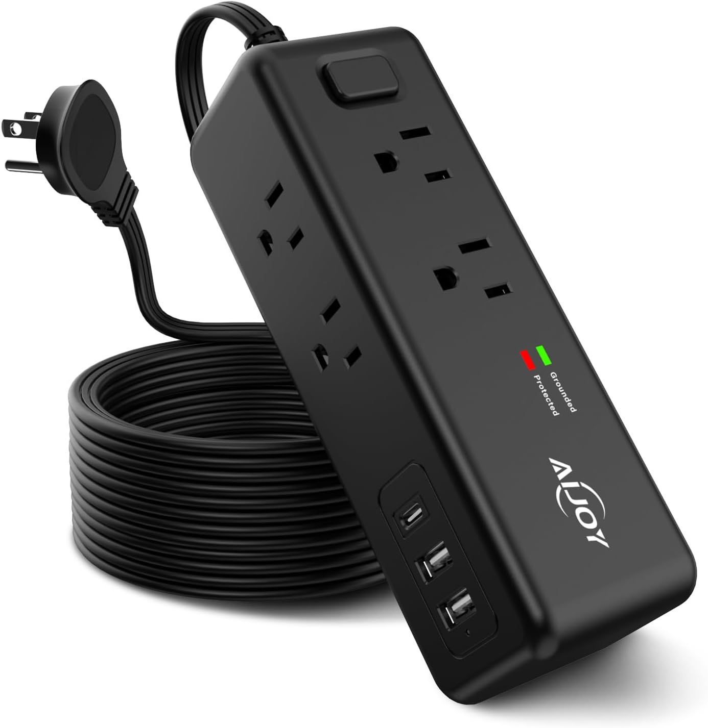 Amazon.com: Power Strip Surge Protector, 5 FT Extension Cord with 8 AC ...