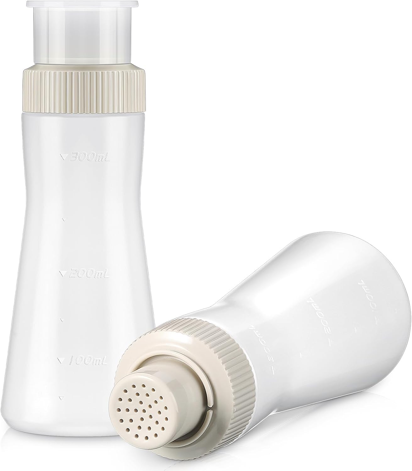 Havawish - 2 botellas de plástico graduadas de 350 ml para remojar ...