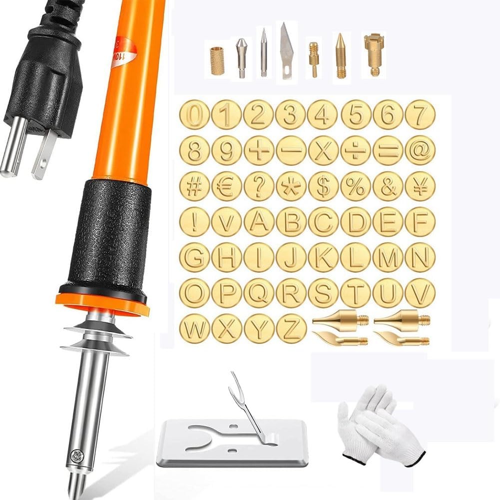 Amazon.com: Heat Stamping Kit, Wood Carving Tools, Leather Letter ...