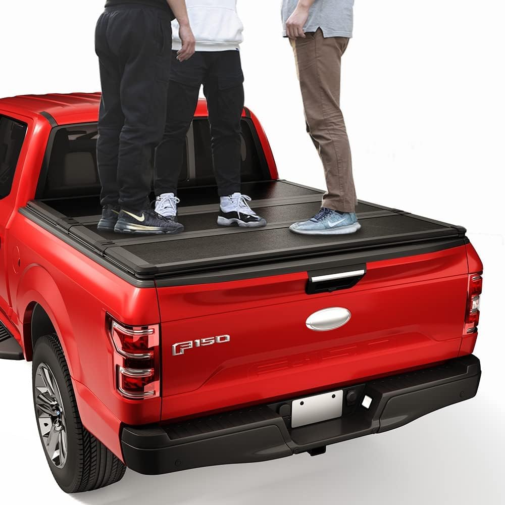 Amazon.com: LEER HF350M Tri-Folding Truck Bed Tonneau Cover, Fits Ford ...