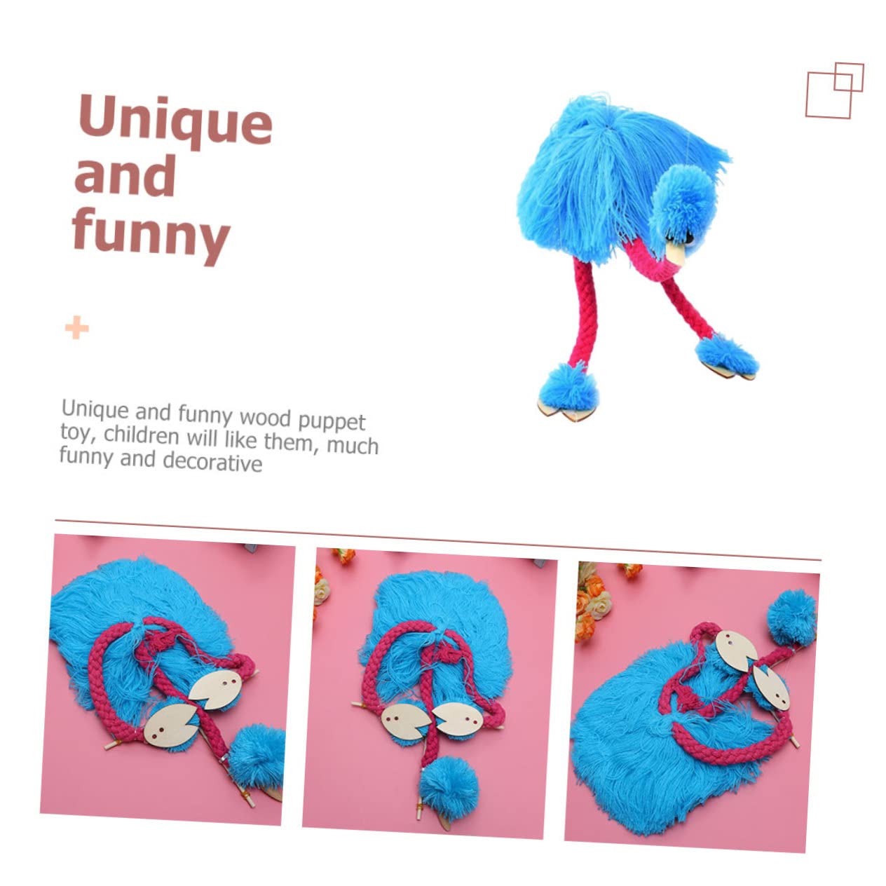 Plush Ostrich Animal Design Marionette String Puppet Toy for Kids ...