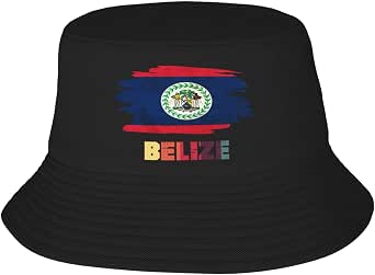 Retro Vintage Belize Flag Belizean Bucket Hats Double-Woven for Women ...