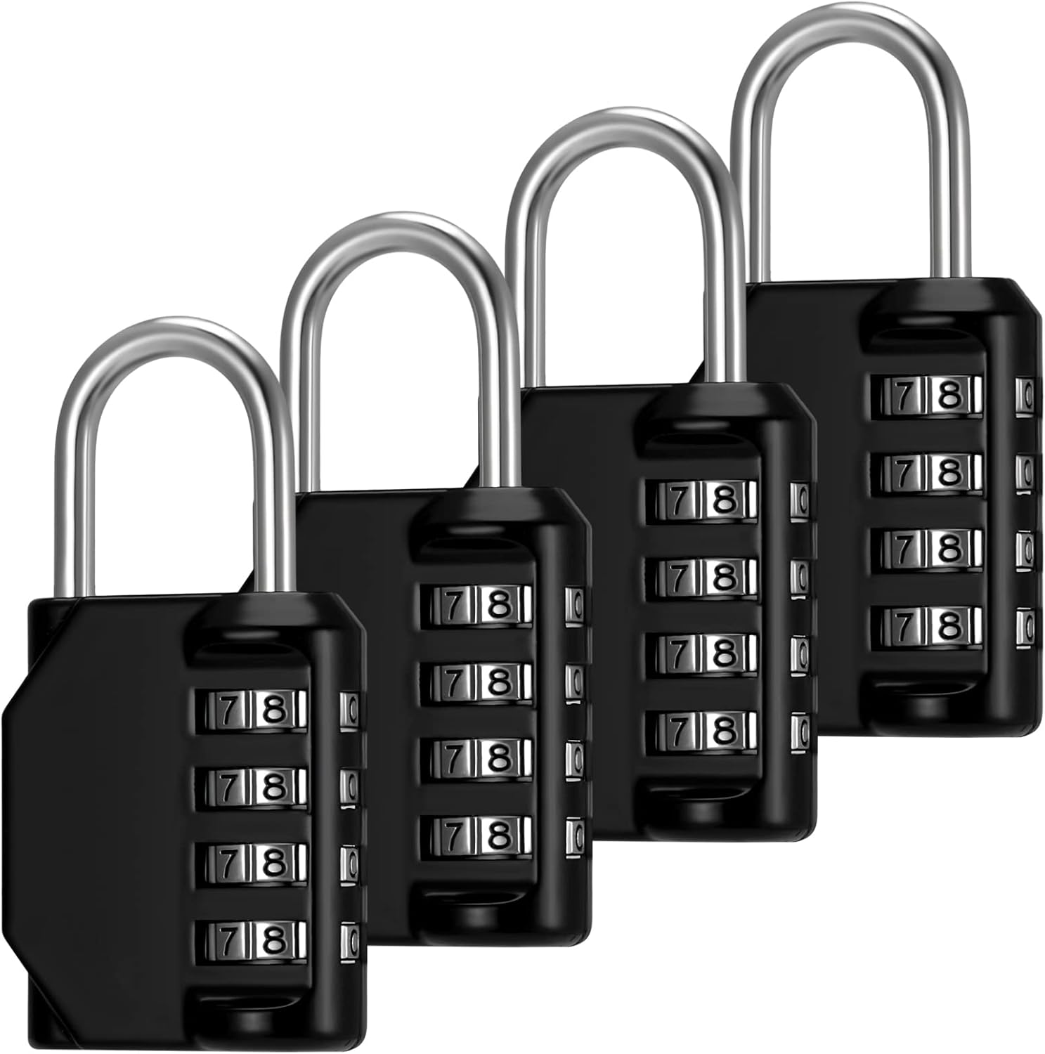 DragonflyDreams 4 Pack Combination Lock, 4-Digit Combination Padlock ...
