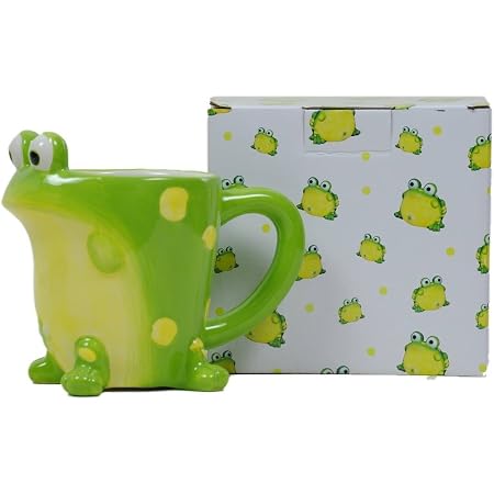 Amazon.com: Burton Frog Coffee Mug with Gift Box, Green Porcelain ...