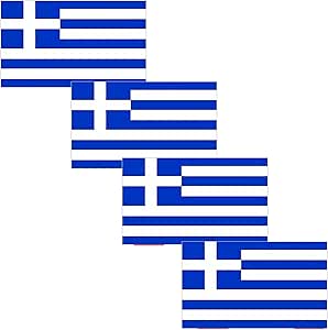Amazon.com: NEGNME 4 PCS Flag Stickers - Greece Flag Stickers Decals ...