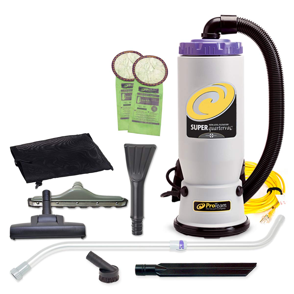 Proteam Commercial Backpack Vacuum Cleaner Super Quartervac Vacuum ...