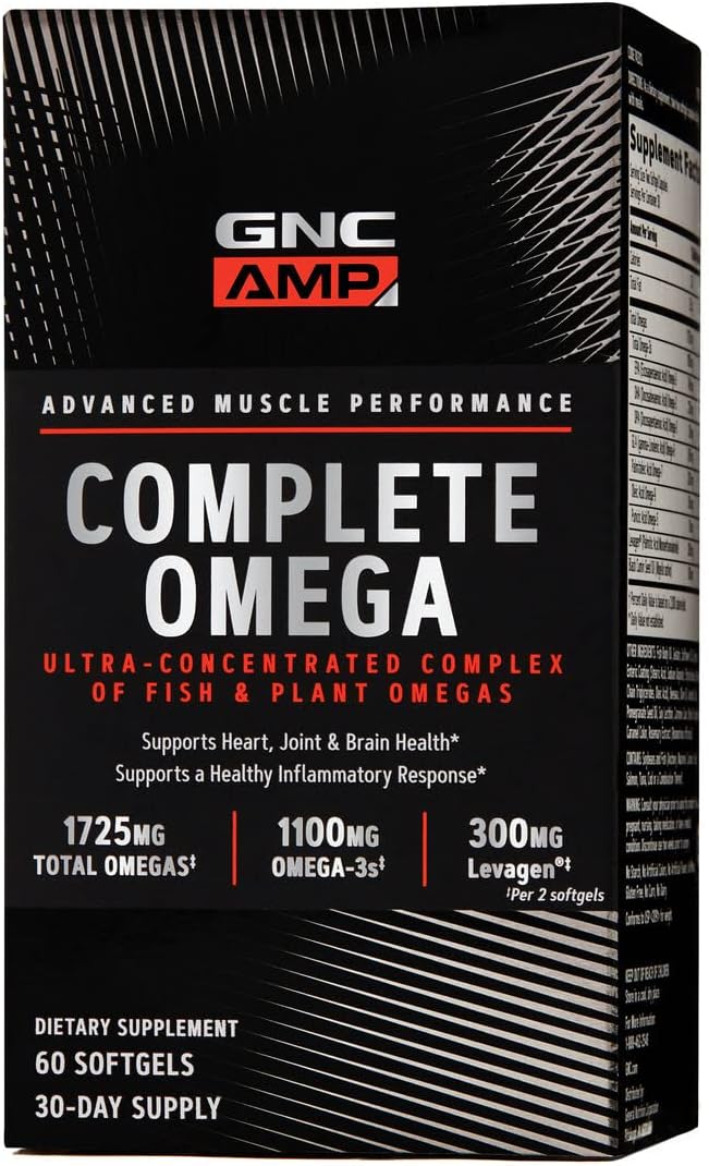 Amazon.com: GNC AMP Complete Omega | Supports Heart, Joint and Brain ...