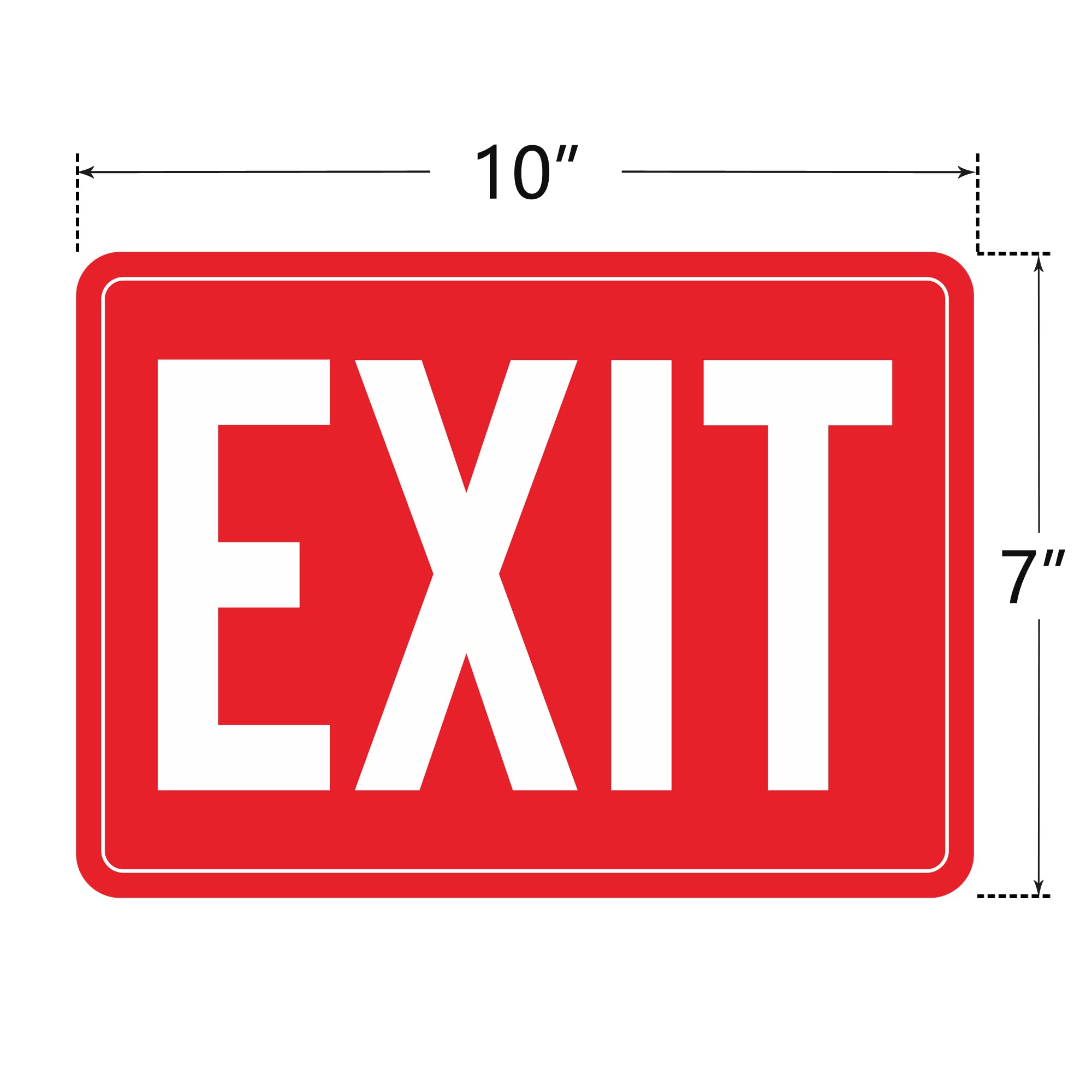 Snapklik.com : Exit Signs For Business, 5-pack 10x7inch Premium Self ...