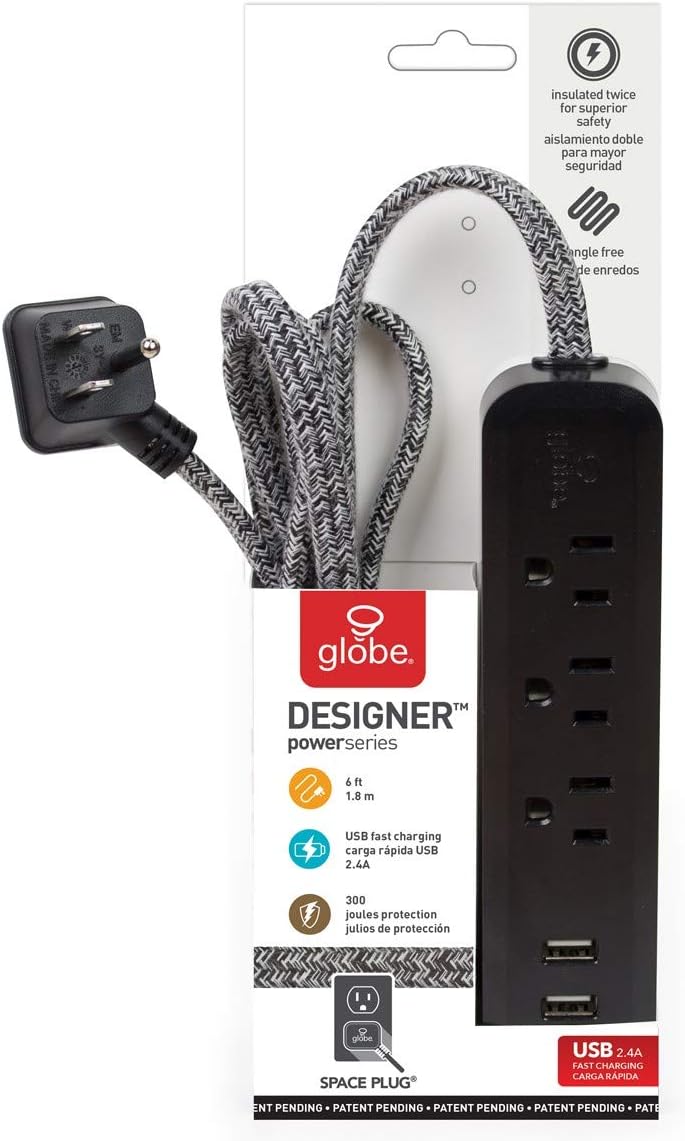 Amazon.com: Globe Electric Power Strips - Black : Everything Else