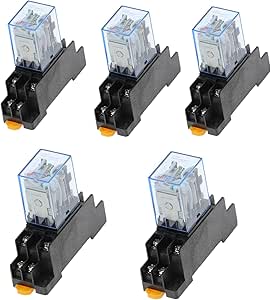 5Sets MY2NJ HH52P DC 12V 24V 110V 220V AC Coil Power Relay Mini Electromagnetic Relay 8 Pins ...