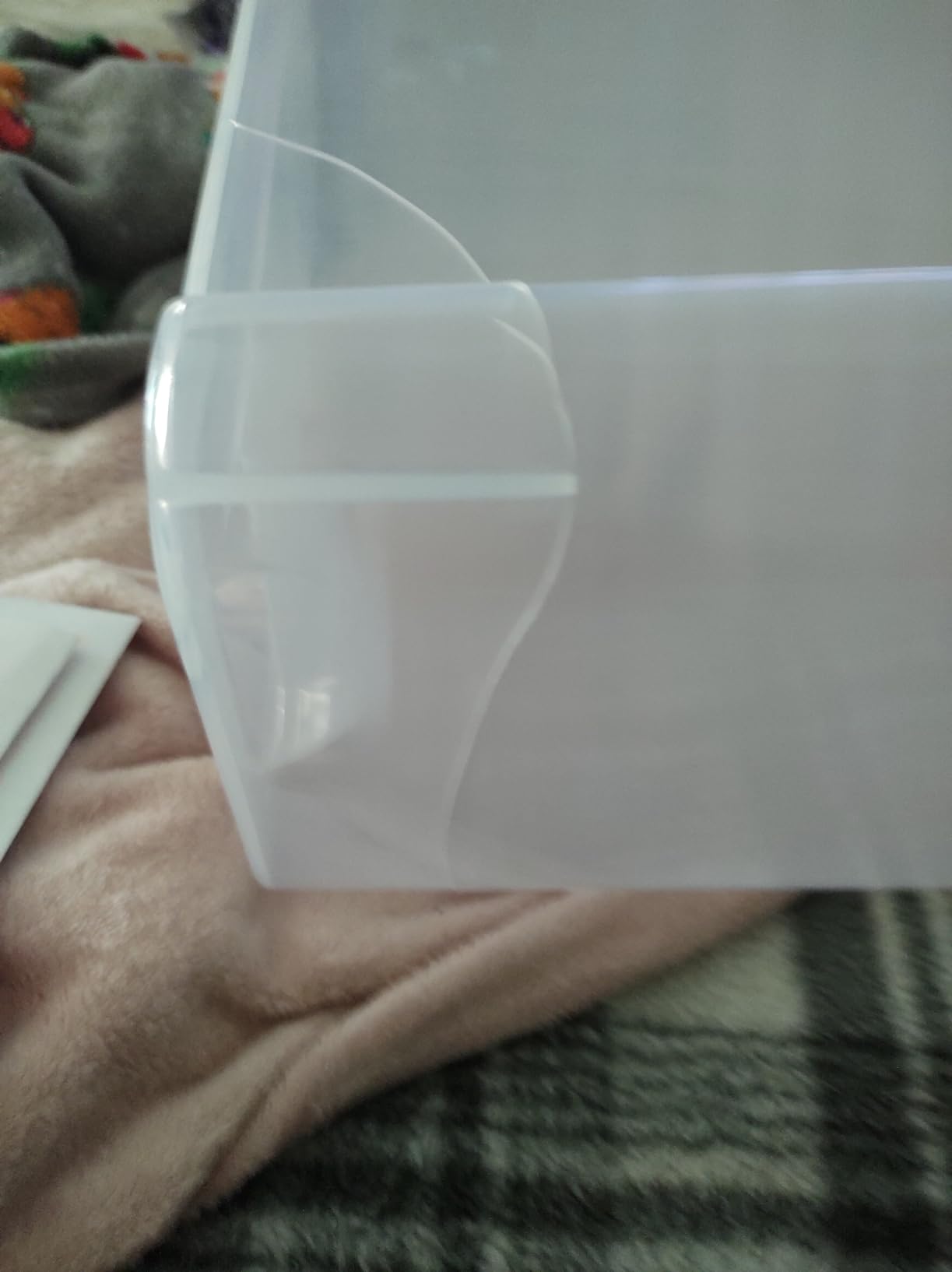 25L Slimline Bin Heavy-Duty Clear/Cool Grey Plastic Recycling Bin with ...