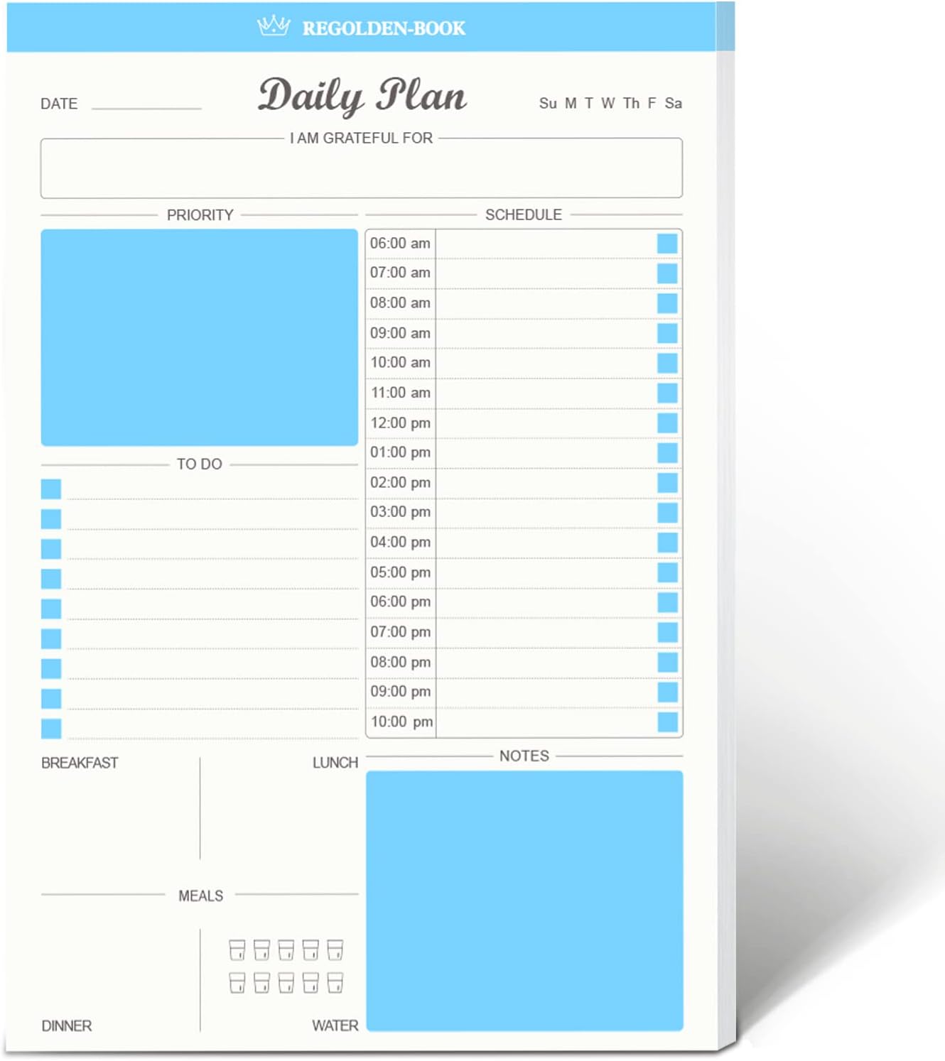 Amazon.com: Daily To Do List Notepad Tear Off Day Planning Pad 52 Sheets with Daily Checklist ...