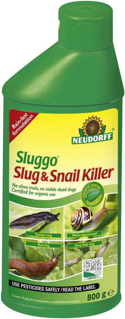 Neudorff Sluggo Slug & Snail Killer Pellets, 800g Bottle - Organic Slug ...