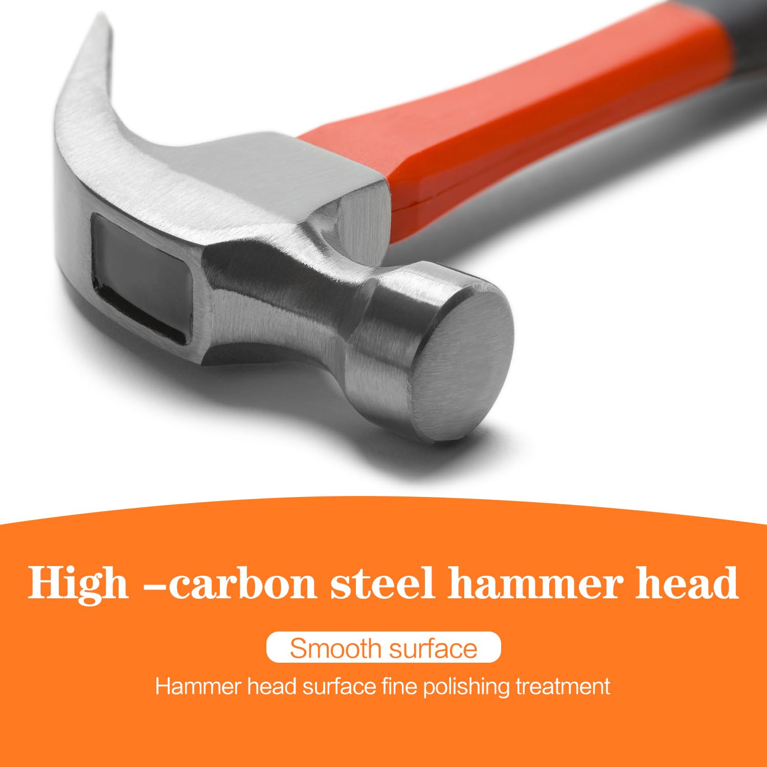 Snapklik.com : 16oz Claw Hammer, Straight Rip Hammer, Fiberglass ...