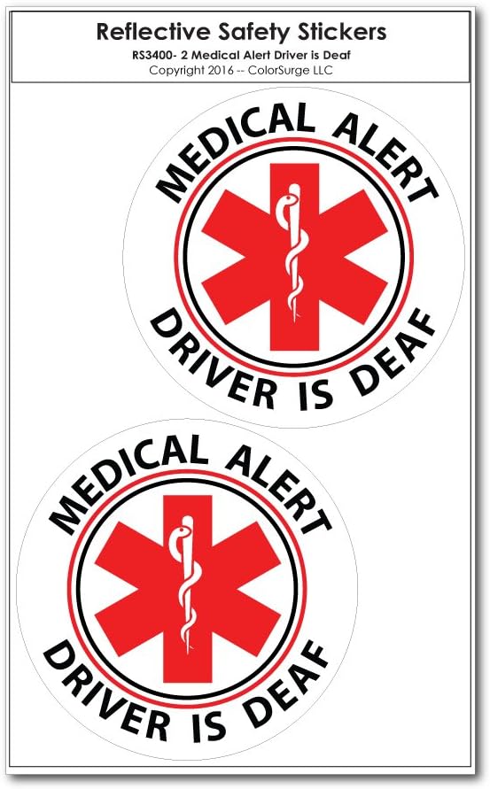 Amazon.com - Top Label Driver is Deaf Car Decals,9X3 Inch Car Window ...