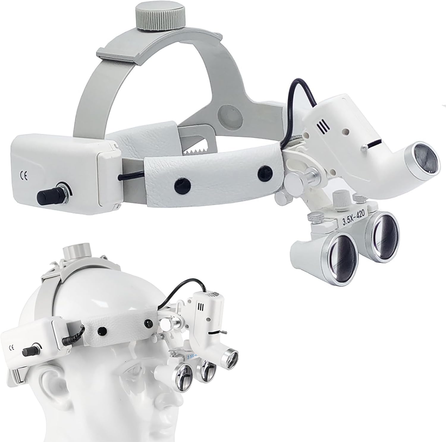 Amazon.com: JOSBY Adjustable Binocular Loupes Glasses, 65000lux Dental ...