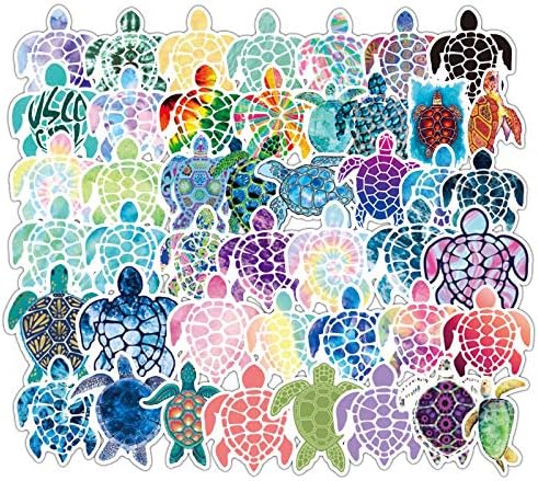 50Pcs Cute Tortoise Stickers Laptop Car Scrapbook Phone Skateboard Sea ...