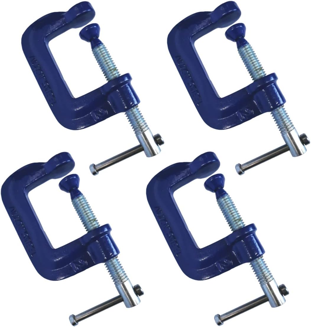 4X Small 3" Copper Threaded G Clamps - 75mm Metal/Woodwork C Vices ...