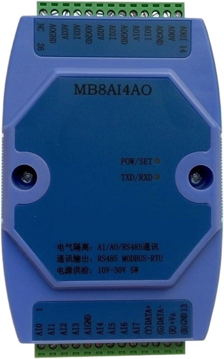 Amazon.com: GUGHTBCBP Analog Input and Output Acquisition Module 0-20MA/4-20MA/0-5V/0-10V RS485 ...