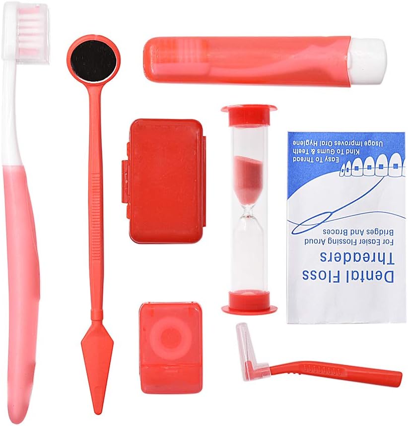 Amazon.com : Uouovo Portable Orthodontic Oral Care Kit for Braces -2 ...