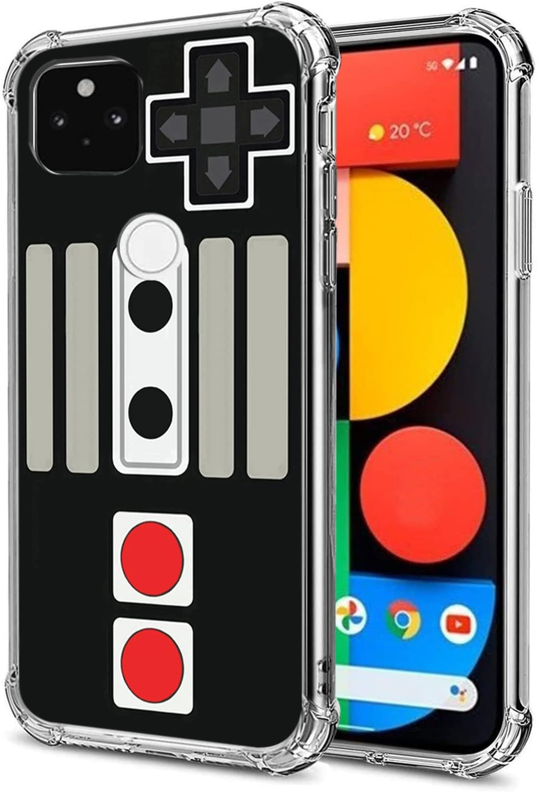 Amazon.com: Gifun Game Case for Pixel 7, Hard PC+TPU Bumper Clear ...