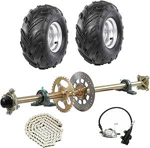 Amazon.com: YC Yier 44" ATV Go Kart Rear Live Axle Kit + Brake Assembly + 16x8-7" Wheels Tire 4 ...
