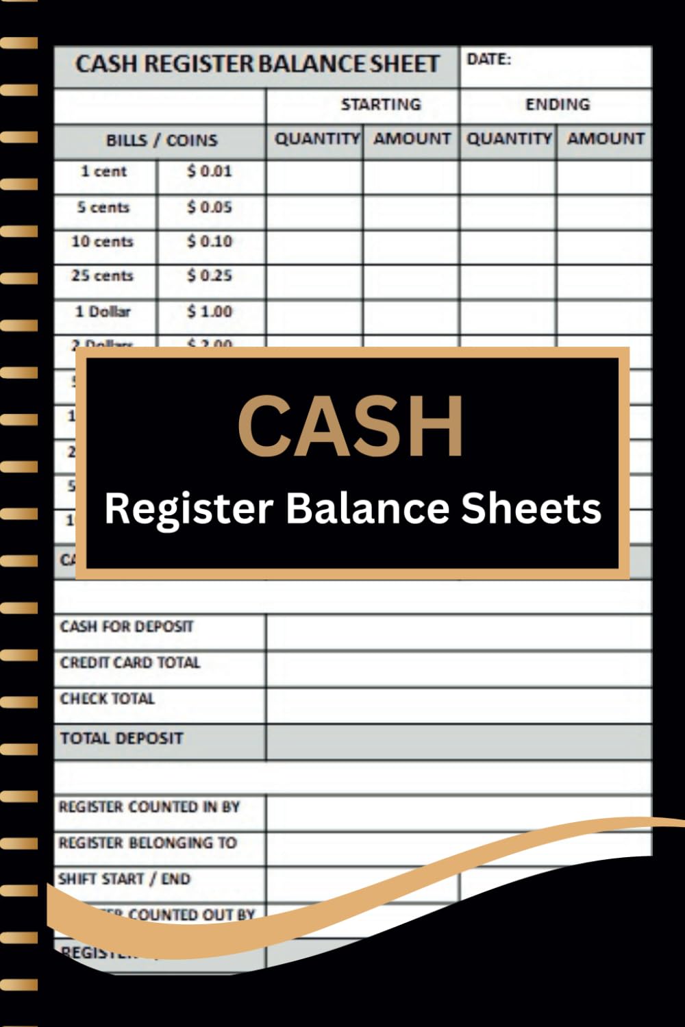 Cash Register Balance Sheets: Track Daily Cash Flow and Maintain ...