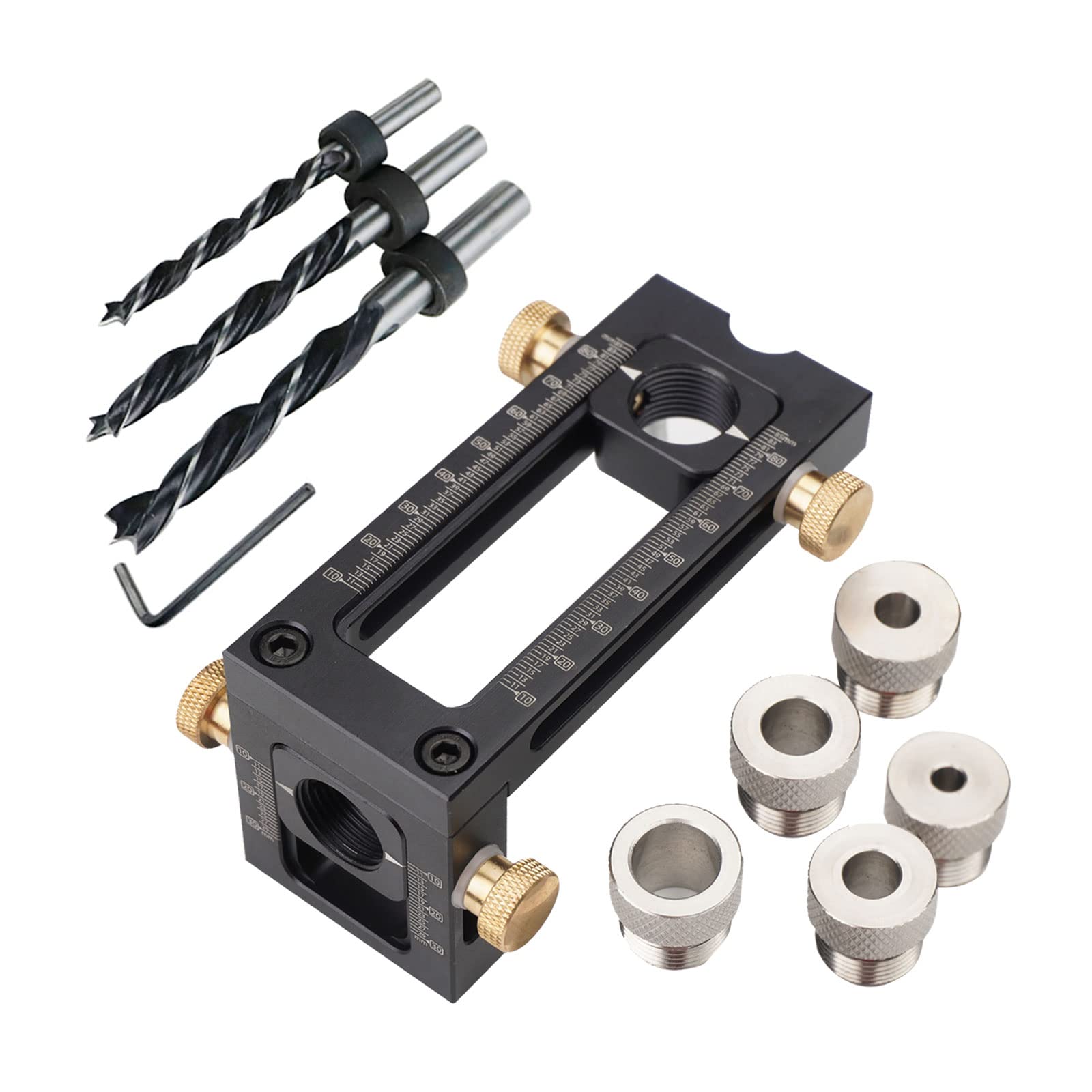 Pocket Screw Jig Round Rod Center Locator Drill Jig Kit - Self ...