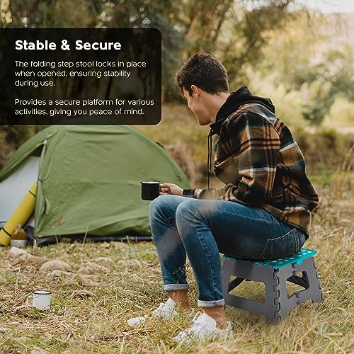 Sterun Folding Step Stool With Carry Handle & Anti Skid Footpad For ...