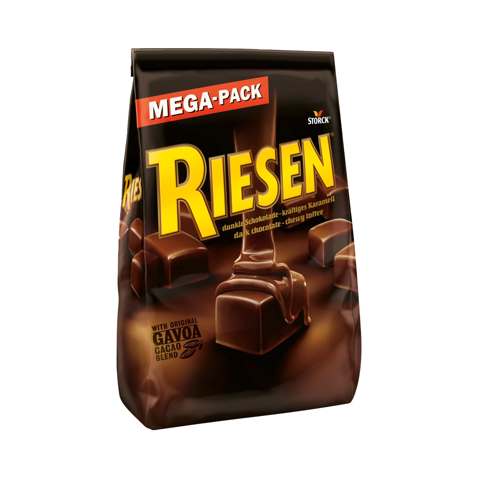 RIESEN – 1 x 900g MEGA-PACK – Bonbons mit Schokokaramell in kräftiger ...