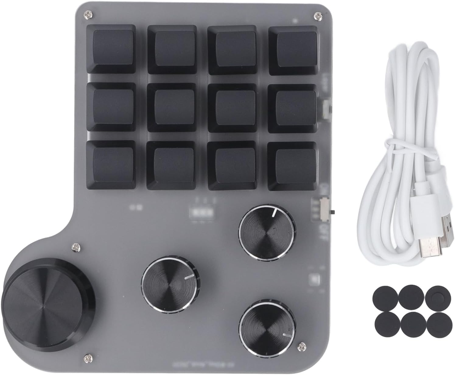 Amazon.com: flexman Mini Macro Mechanical Gaming Keyboard, 12 Keys 4 Knobs One Handed USB PC ...