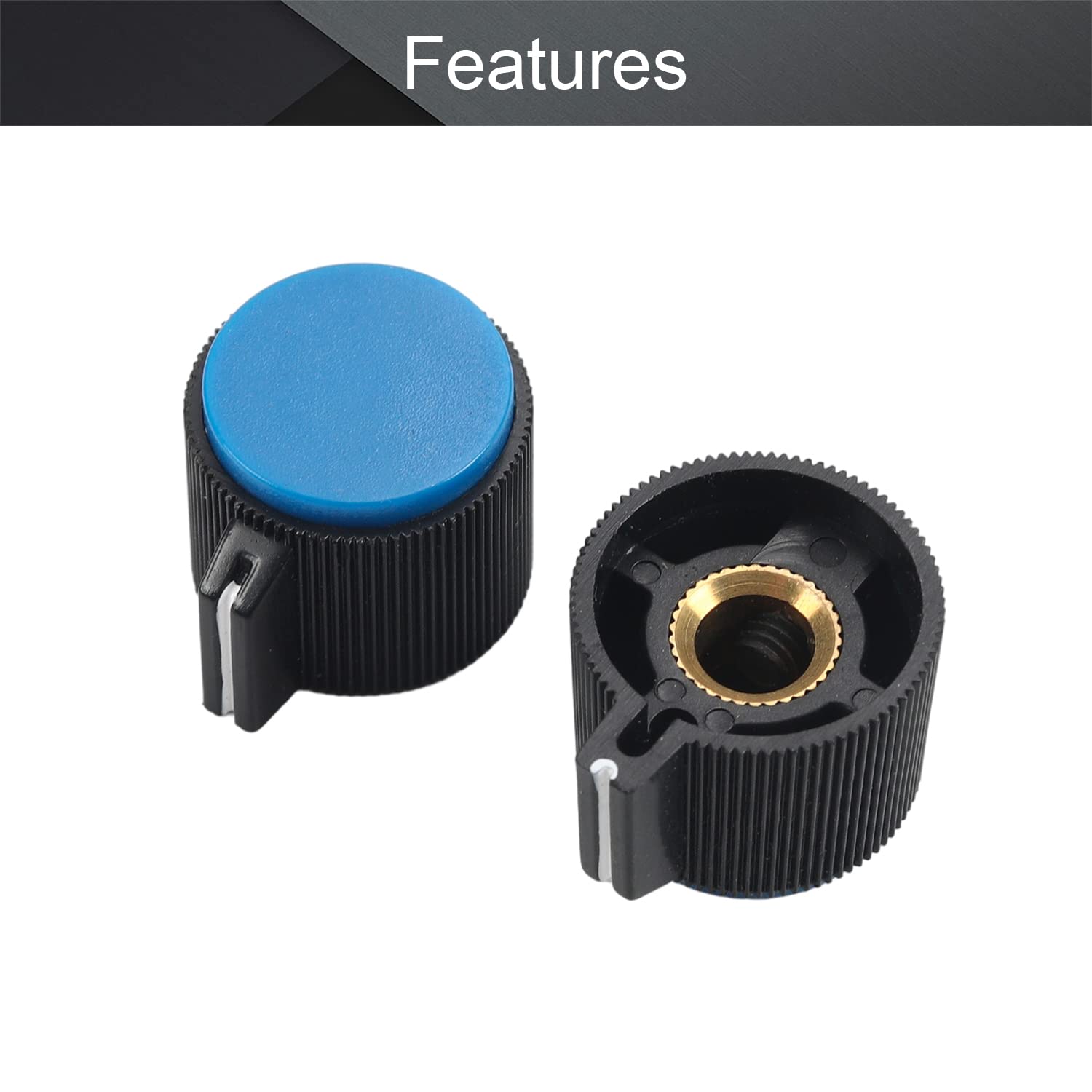 Snapklik.com : Potentiometer Control Knob 5Pcs 6mm Insert Shaft ...