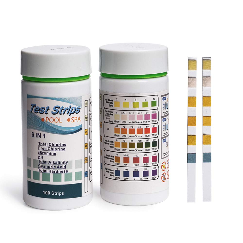 Buy K-SKIN Spa Test Strips, 6 in 1 Pool Water PH Test Strips Tester for ...