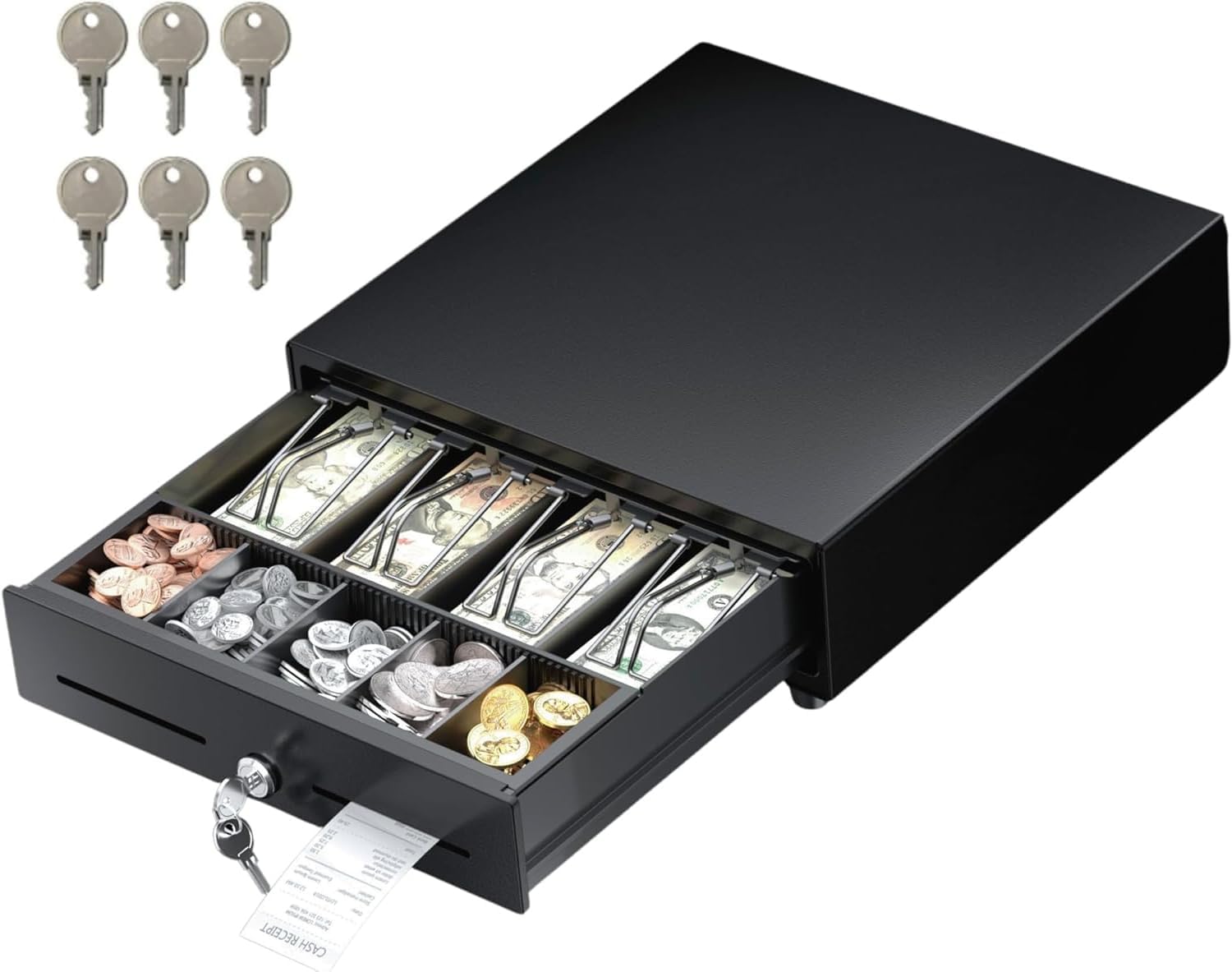 Amazon.com: 13“ Electronic Auto Open Cash Register Drawer for Point of ...