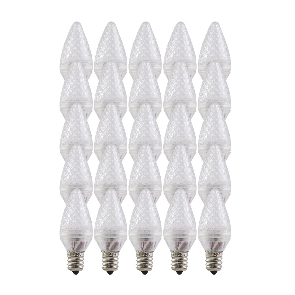 Aurio Lighting LED C7 Light Bulbs, E12 Sockets, Warm White, Commercial ...