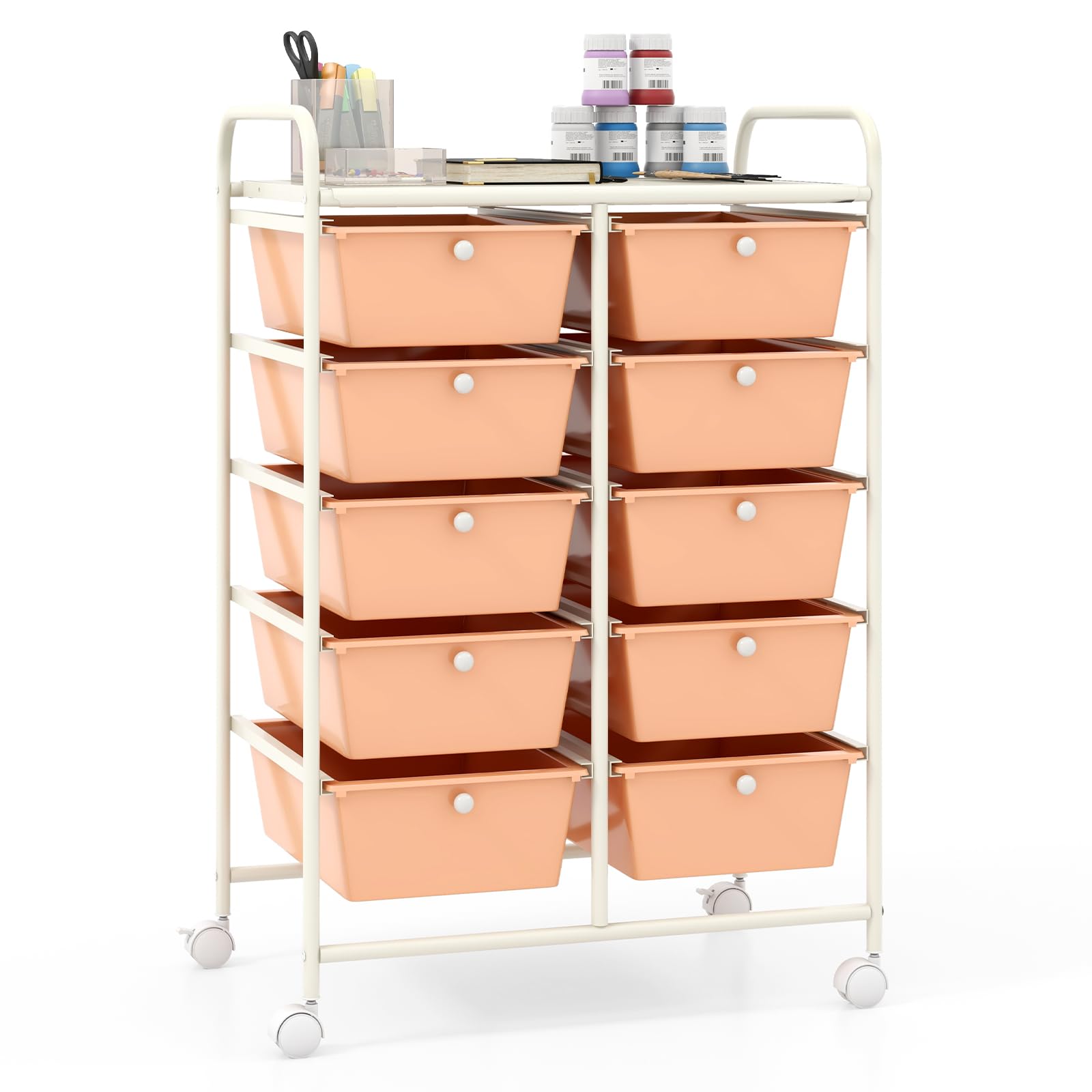 Amazon.com: Giantex 10 Drawers Rolling Cart, Classroom Organizers ...
