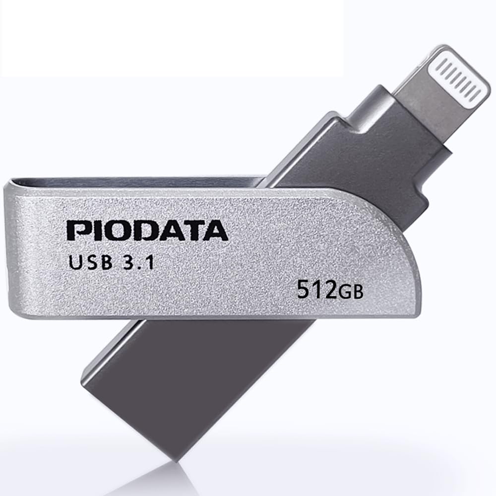 PioData iXflash 512GB MFi Certified Lightning & USB Type A Flash Pen ...