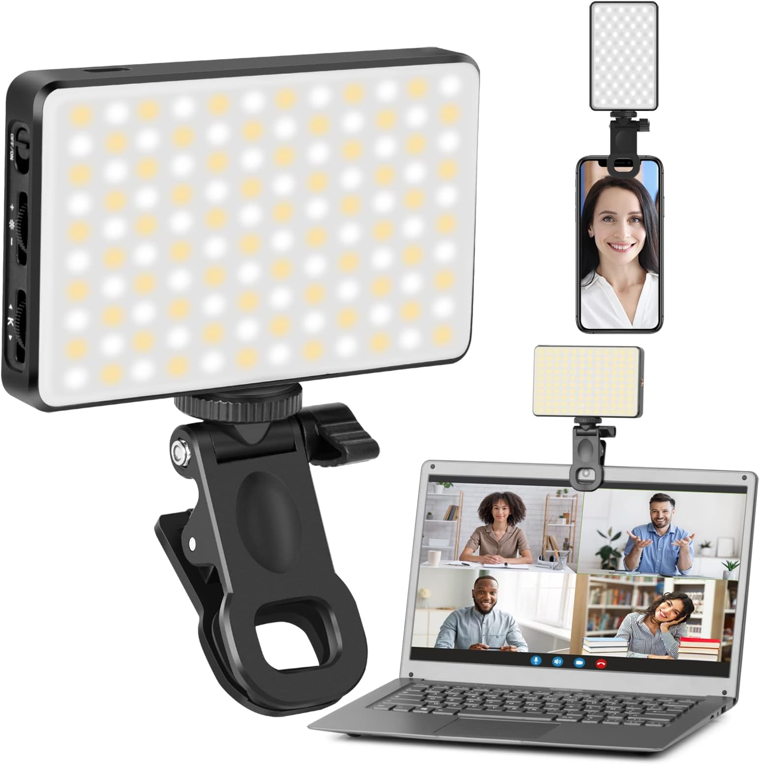 Amazon.com: Wonew 80 Led Selfie Light with Phone Clip, LED Video Camera ...