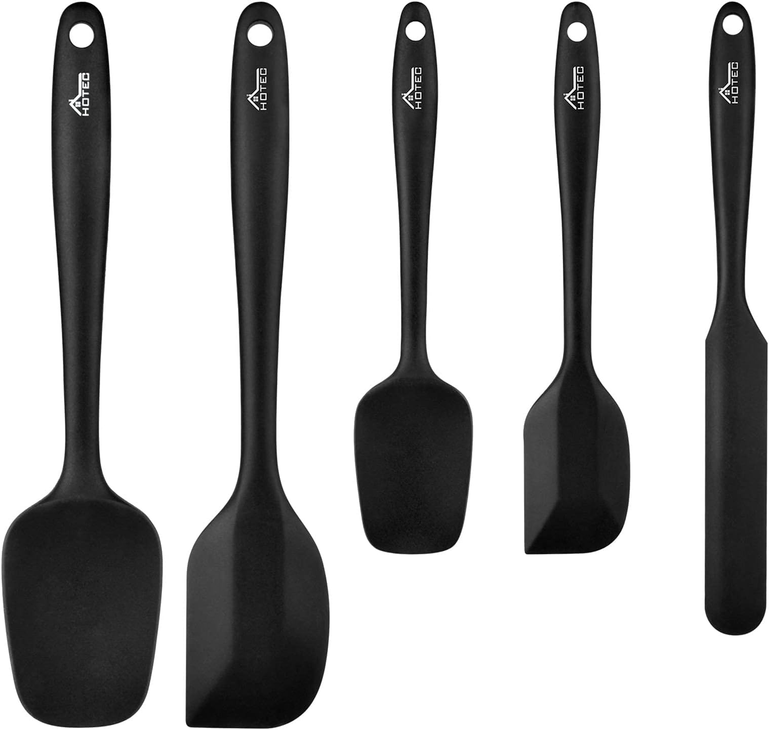 Lychico Silicone Spatula Set (6 Piece), Food Grade Rubber Spatulas for ...