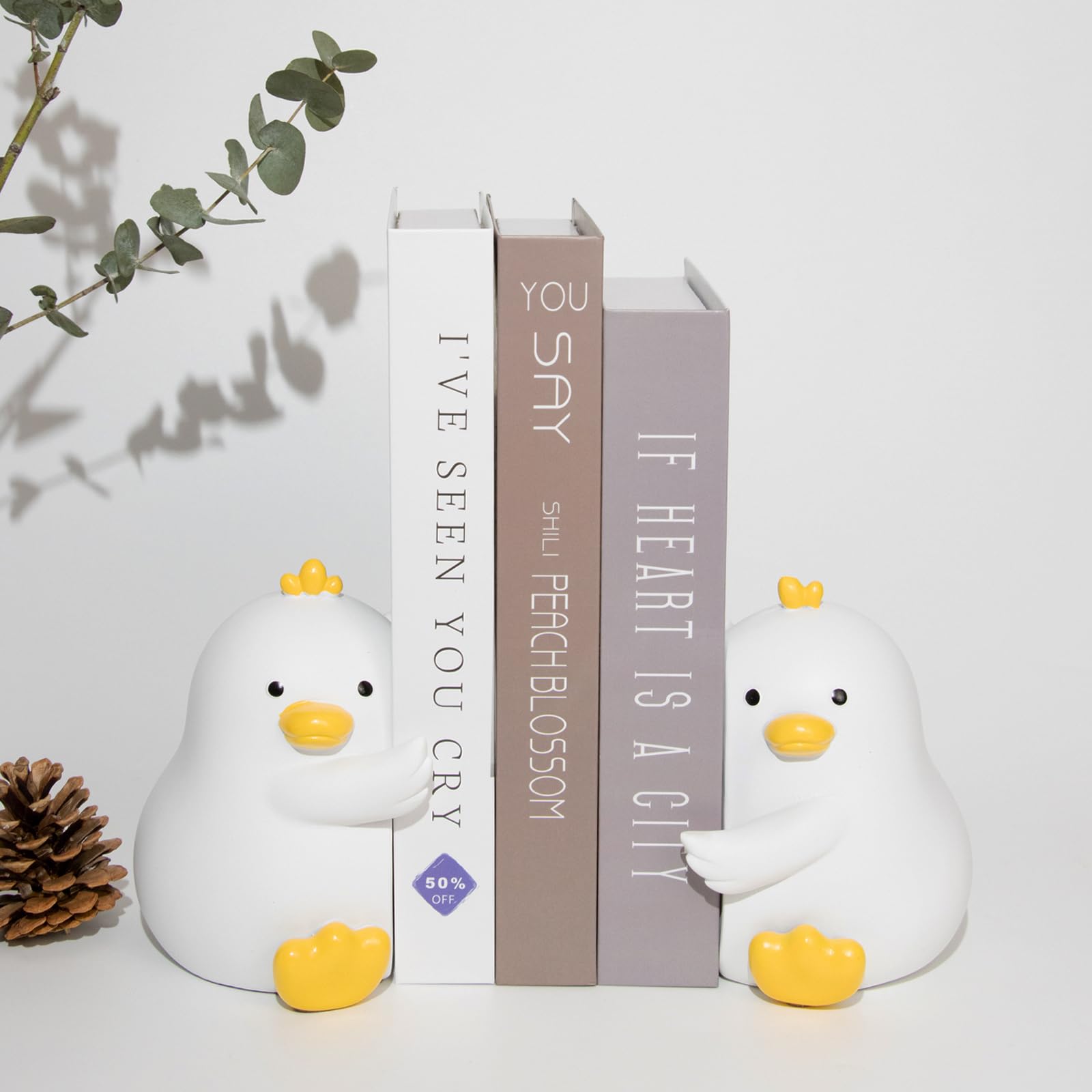Snapklik.com : Cute Book Ends For Shelves, Resin Book Holder Stopper ...