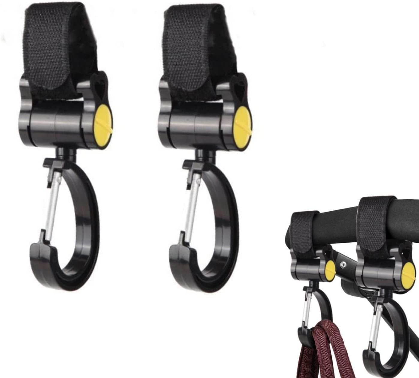 Amazon.com: 2 Pcs Walker Hook Hanging Multipurpose 360° Rotation ...
