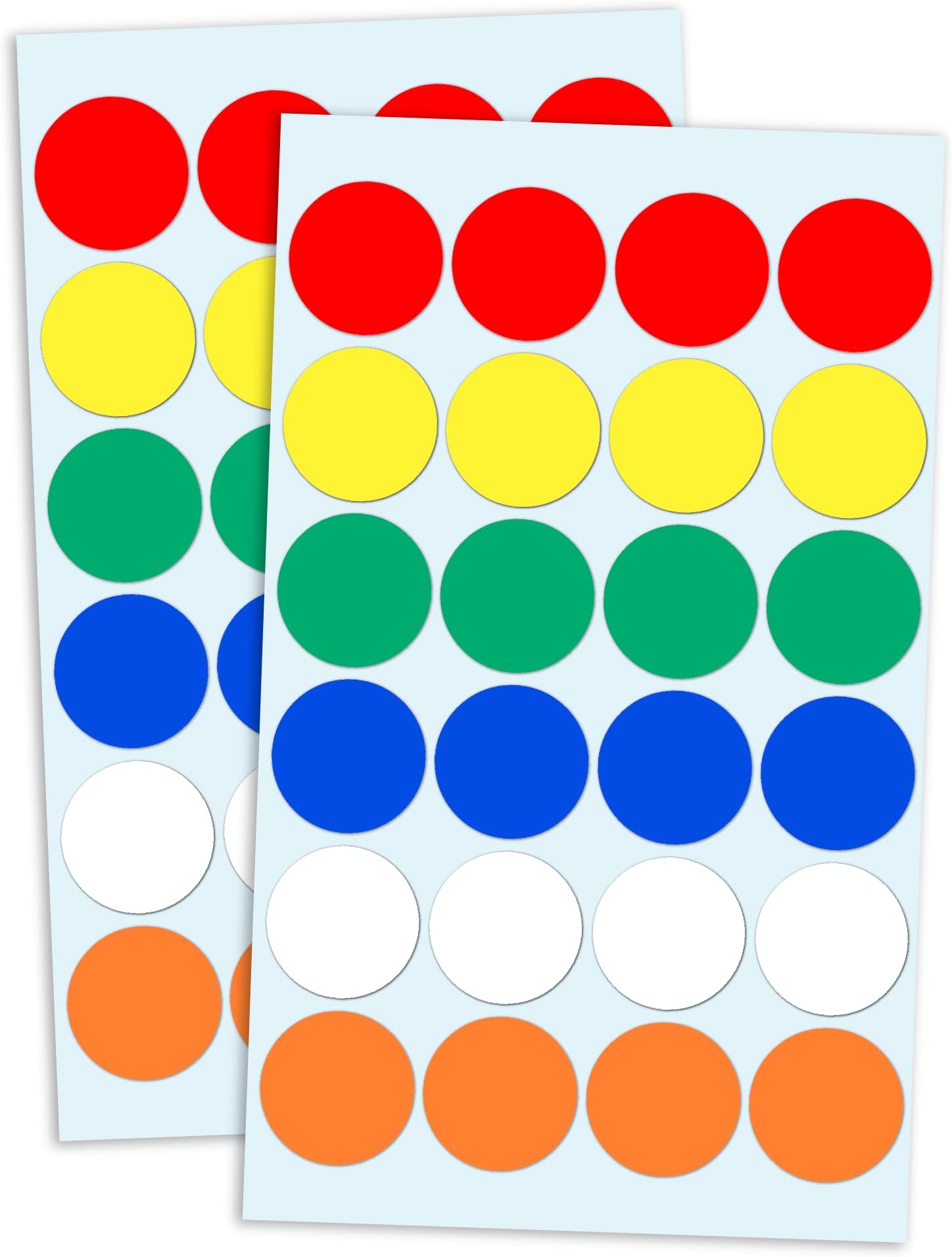 Hybsk 10mm Round Coloured Dot Stickers Sticky Labels, 10 Colours, Total ...